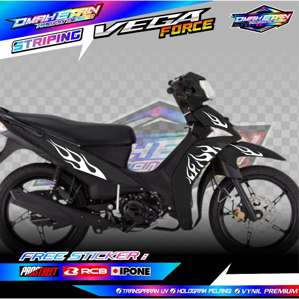 Jual STRIPING VARIASI YAMAHA VEGA FORCE DESAIN API /STICKER LIST MOTOR ...