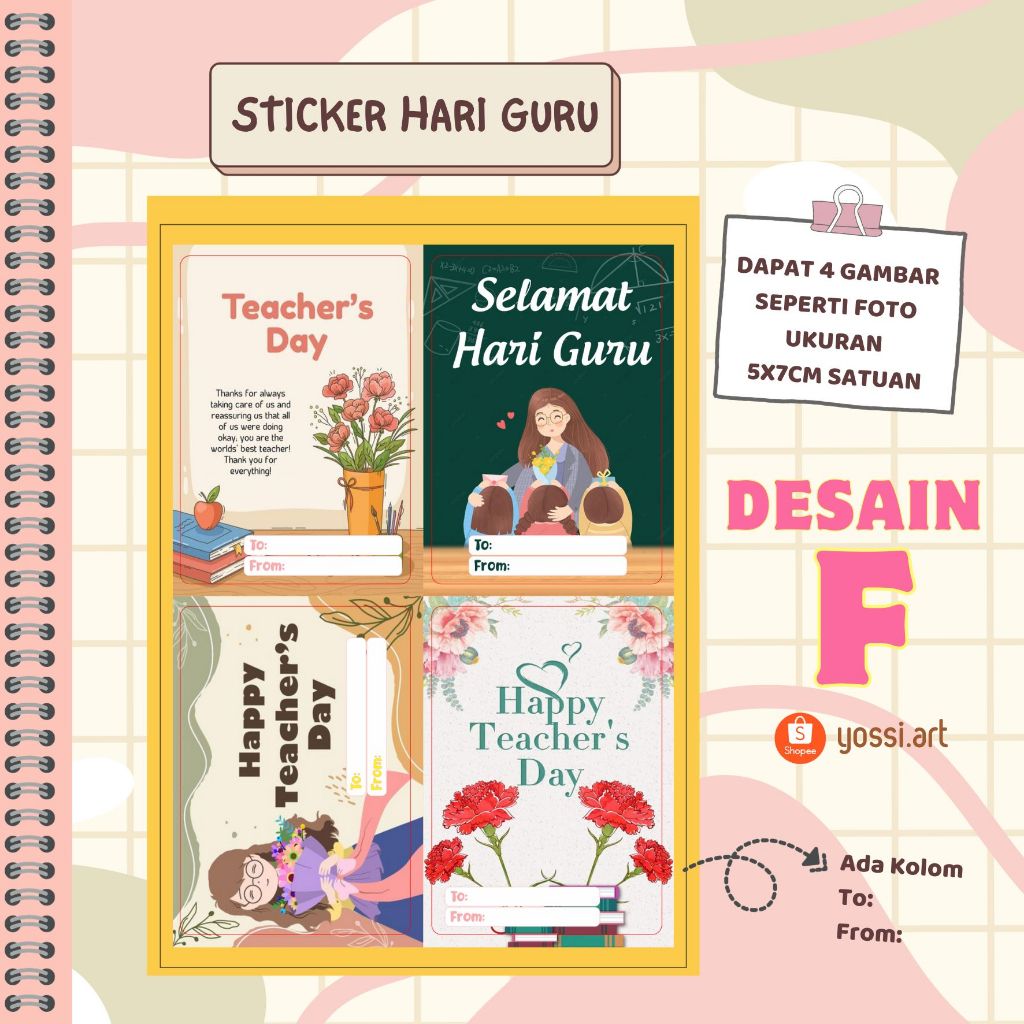 Jual STIKER HARI GURU MINIMAL PEMBELIAN 3PCS | Shopee Indonesia