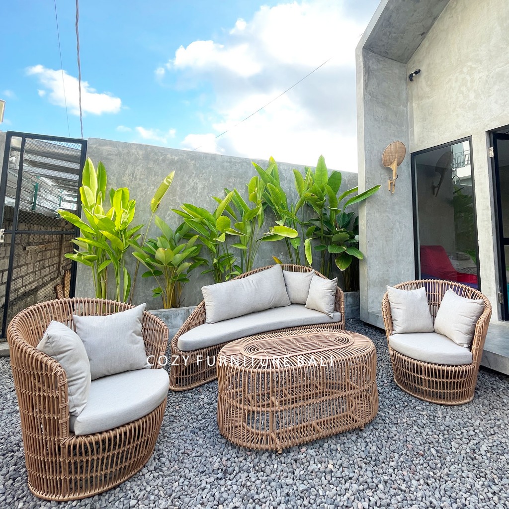 Rattan Sofa Set Cheap | Baci Living Room