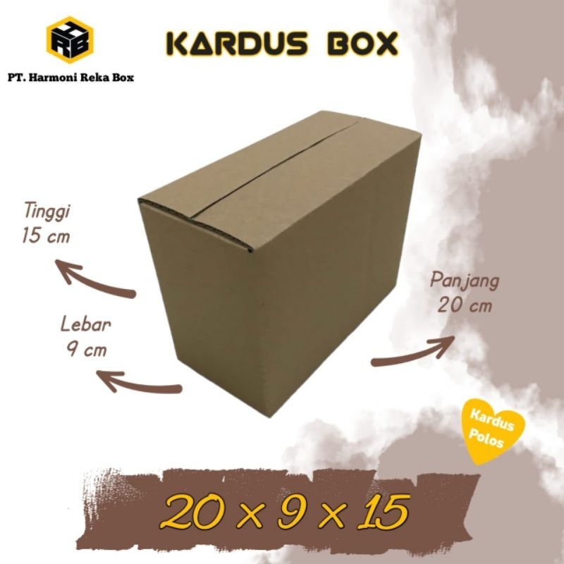 Jual Kardus Packing Paket Kecil ukuran 20x9x15 cm Polos Luar dalam ...