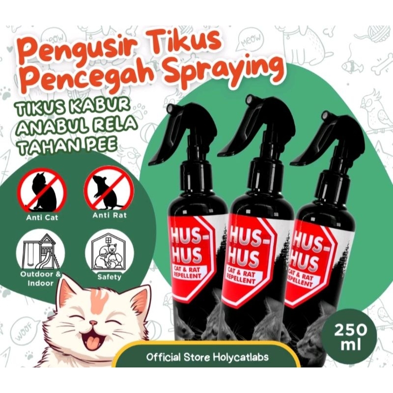 Jual HUS HUS SPRAY PENGUSIR TIKUS DAN PENCEGAH KUCING SPRAYING ...