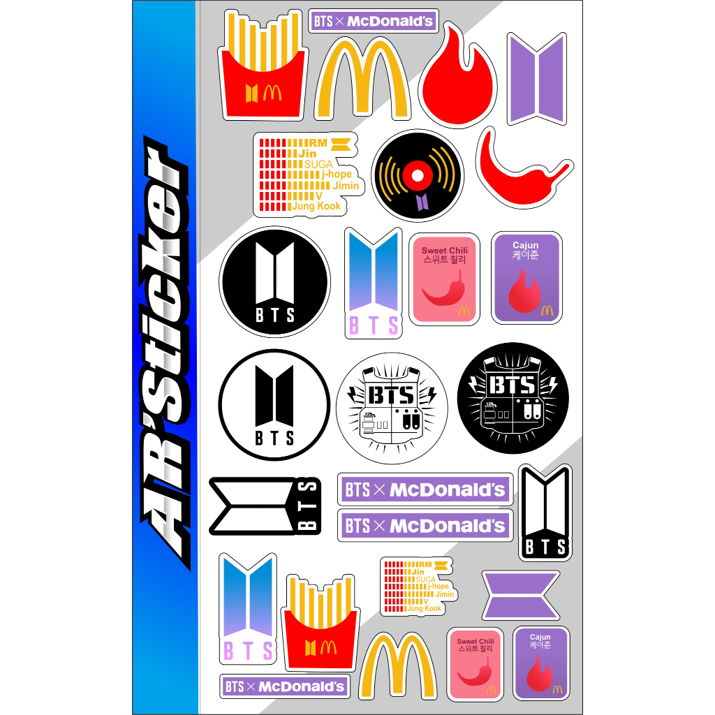 Jual AR Sticker Pack DISTRO, Stiker Vinyl Aesthetic Logo Untuk Laptop ...