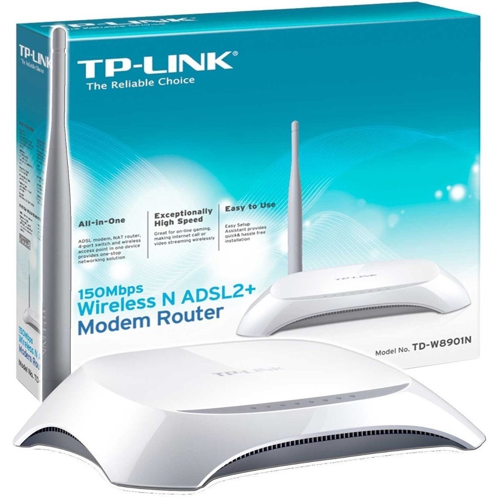 Jual MODEM ROUTER TP-LINK TD-W8901N WIFI 150 MBPS 5DBI | Shopee Indonesia