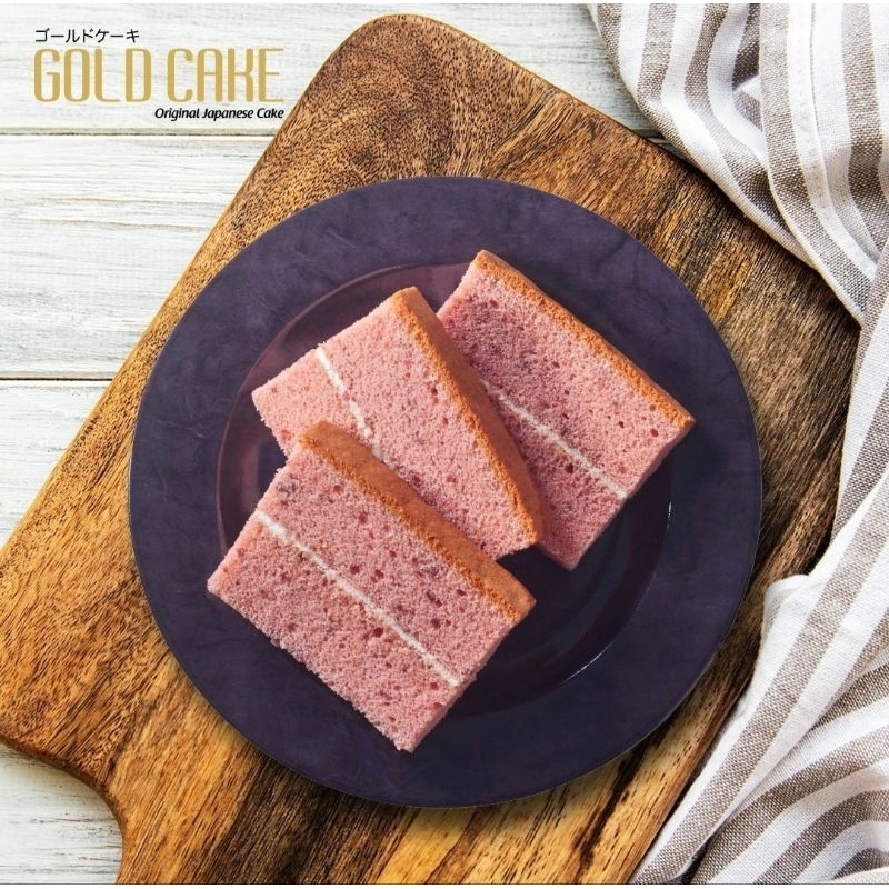 Jual rious gold cake strawberry / kek stoberi / kue jepang / japanese ...