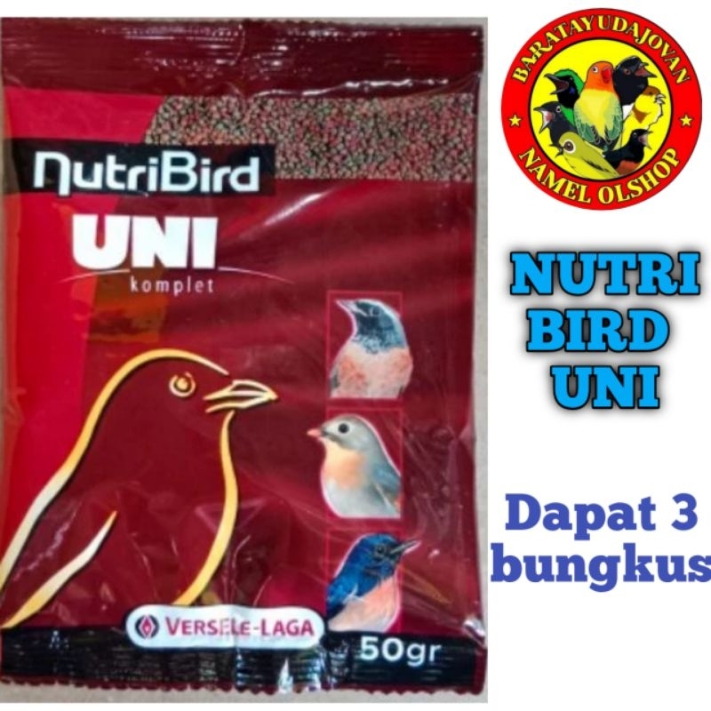 Jual NUTRIBIRD UNI 50 GRAM x 3 bungkus DAPAT 3 BUNGKUS KEMASAN REPACK ...