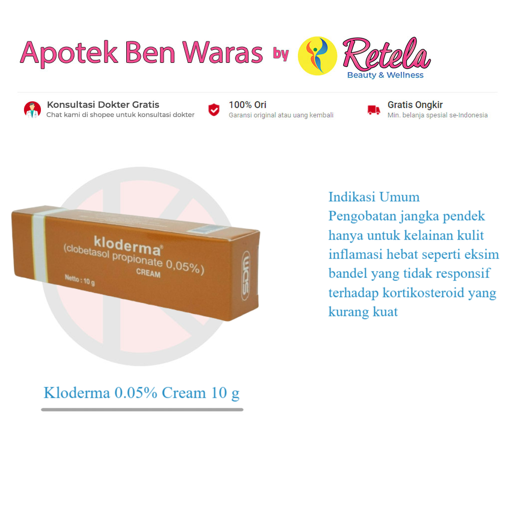 Jual Kloderma 0.05% Cream 10 g | Shopee Indonesia