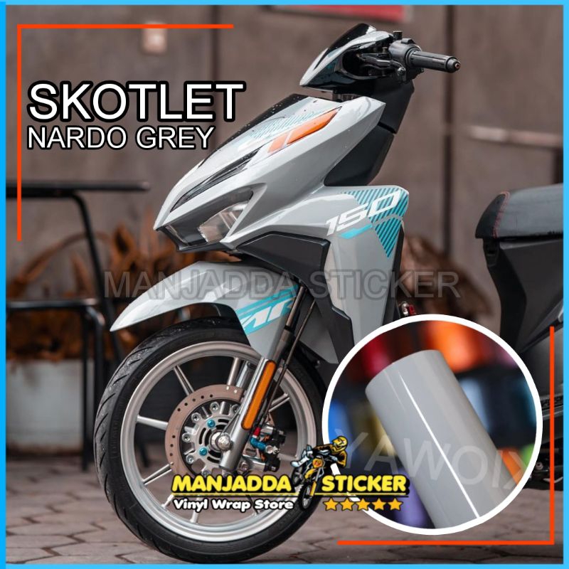 Jual Stiker skotlet nardo grey super glossy mengkilat sticker scotlite ...