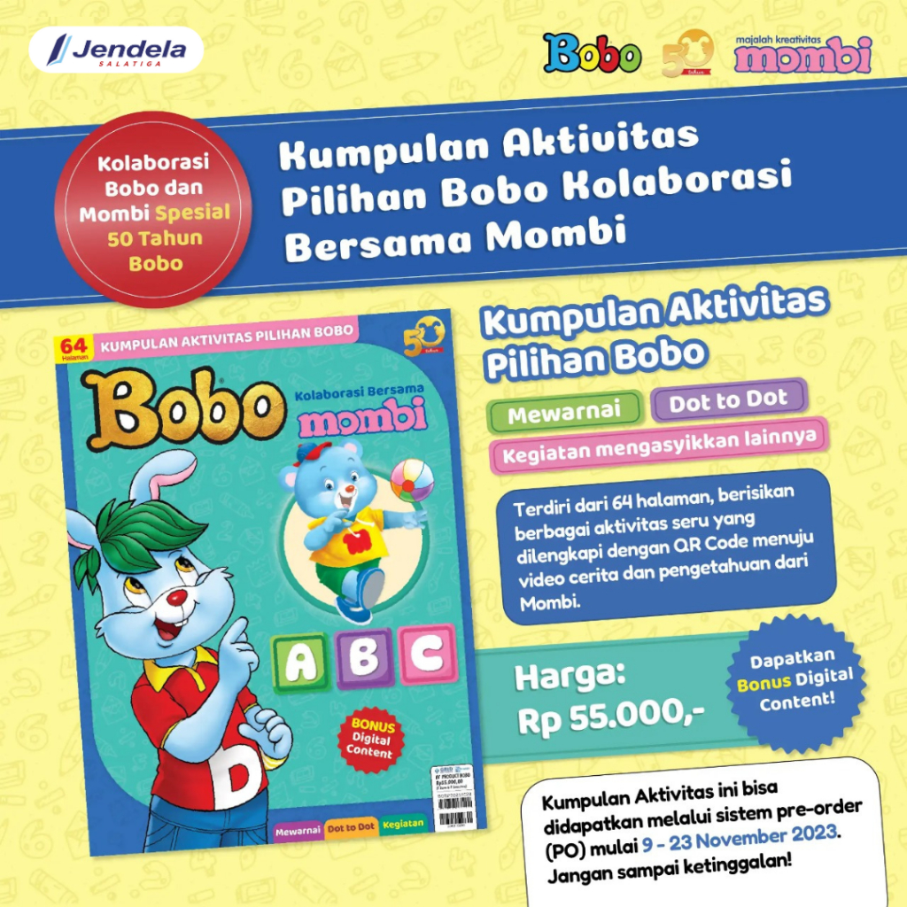 Jual Majalah Bobo Edisi 50 Tahun - Cerpen & Dongeng Bobo, Majalah Bobo ...