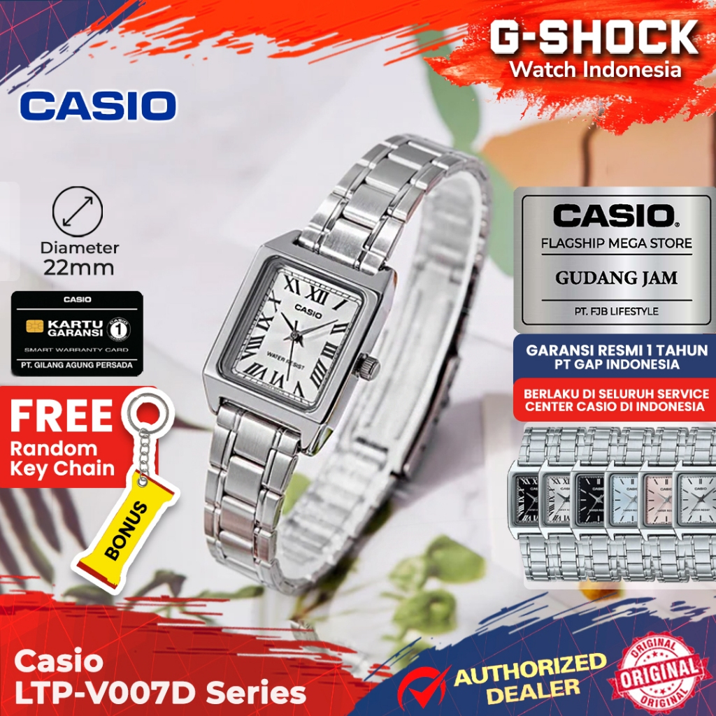 Jual Jam Tangan Casio General LTP-V007D Series 1B 1E 2E 4E 7B 7E Stainless Steel | Shopee Indonesia