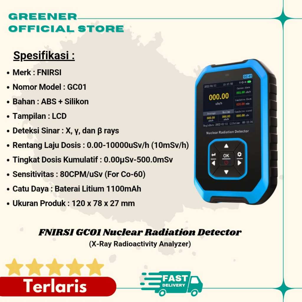 Jual FNIRSI GC01 Nuclear Radiation Detector - X-Ray Radioactivity ...