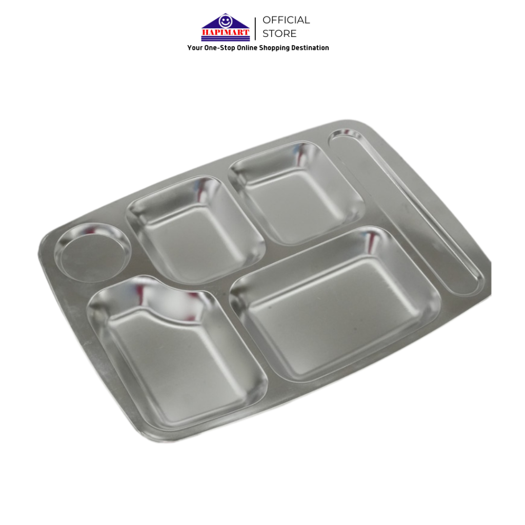 Jual Food Tray Stainless 6 Sekat/Nampan Makan Siang Stainless Steel ...