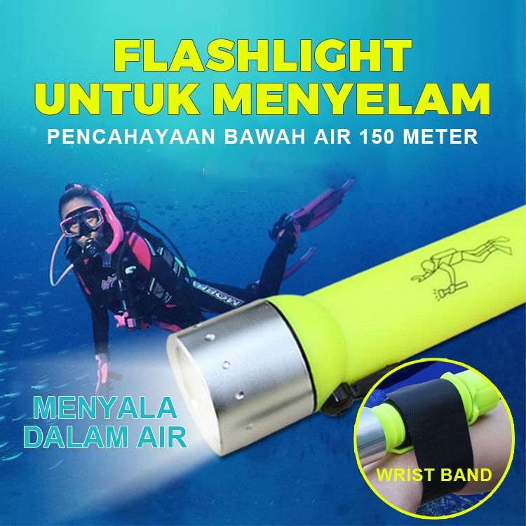 Jual Senter Selam / Senter lampu diving / Senter lampu renang / Light Senter Diving Flashlight ...