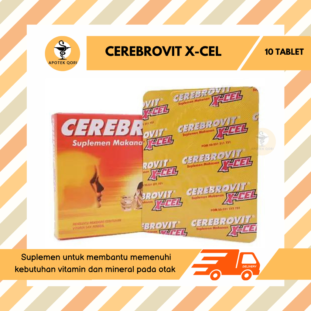 Jual CEREBROVIT X-CEL STRIP @ 10 TABLET/MULTIVITAMIN MINERAL/NUTRISI ...