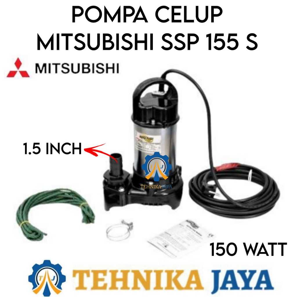 Jual MITSUBISHI SSP 155 S Pompa Air Celup Kolam Air Bersih 150 Watt | Shopee Indonesia
