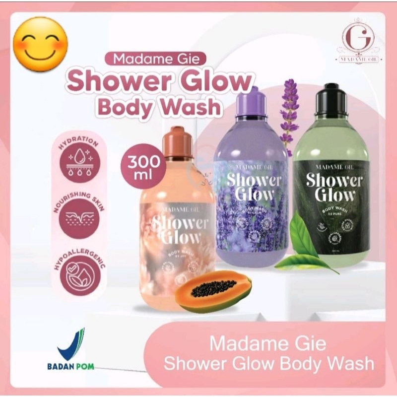 Jual NEW MADAME GIE BODY WASH SHOWER GLOW 300ML | Shopee Indonesia