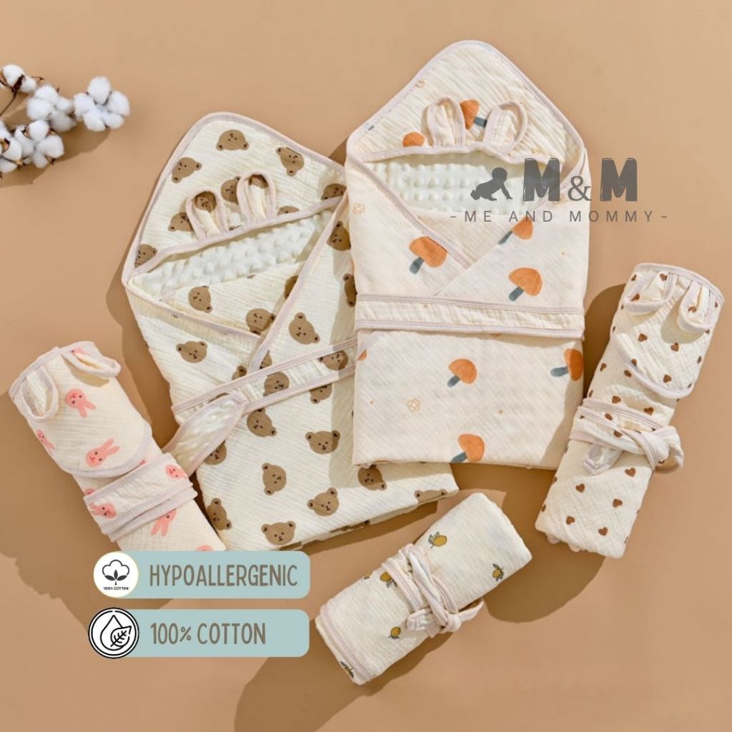 Jual Selimut Baby Blanket Minky Beludru Hoodie Hooded Dot Doted Topi ...