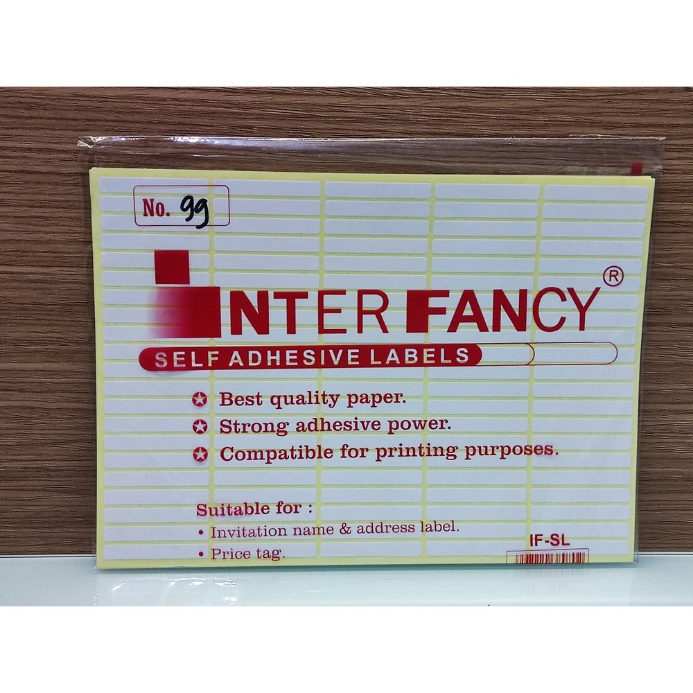 Jual Stiker Sticker Label Nama Undangan Harga No 99 / 5 mm x 36 mm ...