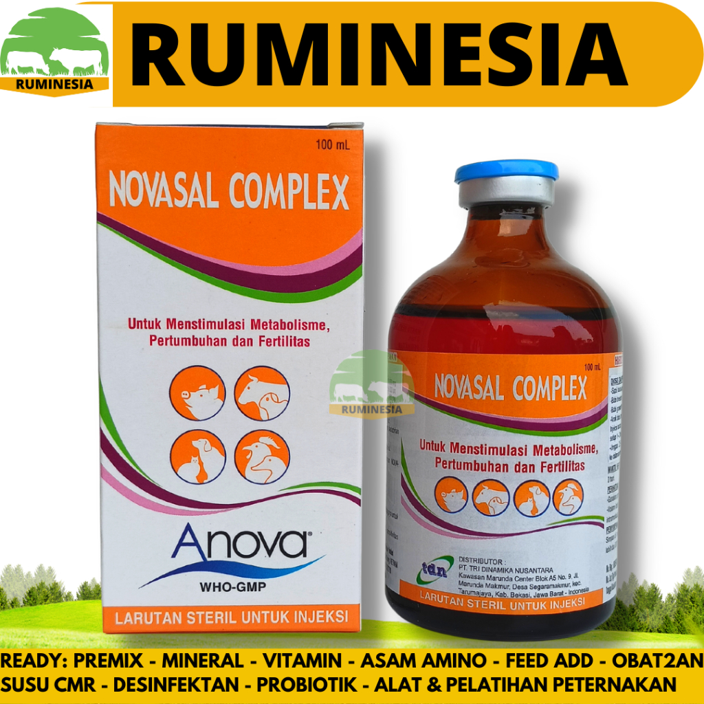Jual NOVASAL COMPLEX 100ml - Penguat Metabolisme Stamina Hewan B12 ...