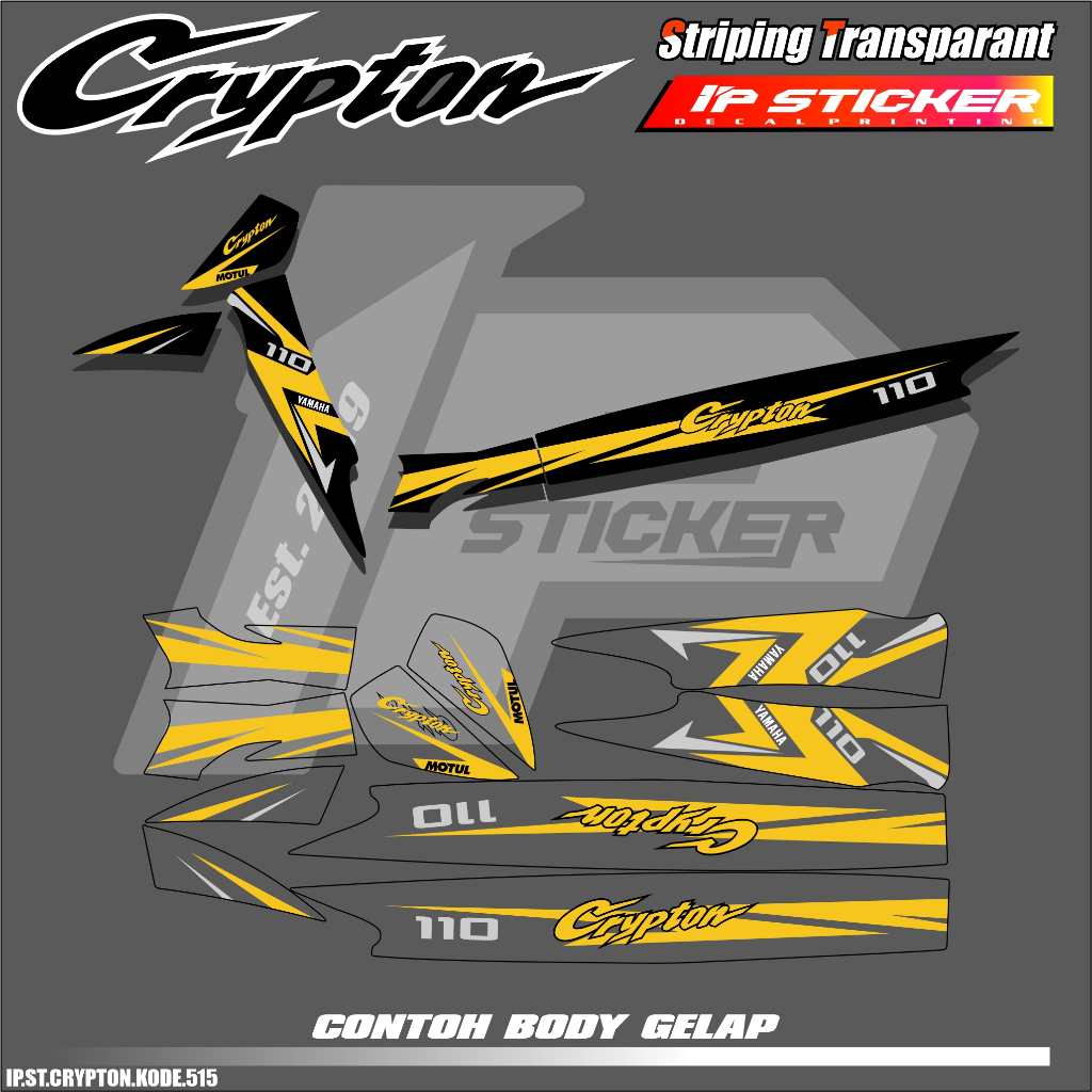 Jual CRYPTON (COD) STIKER STRIPING MOTOR YAMAHA CRYPTON - LIST SIMPLE ...