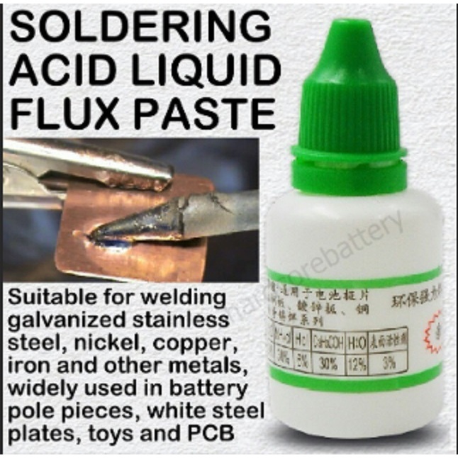 Jual ES FLUX Flux Solder 15ml 30ml Baterai Kabel Stainless Steel Nickel ...