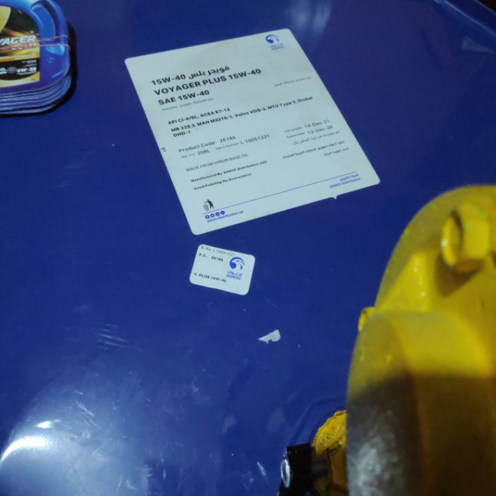 Jual New Stock Adnoc Voyager Plus 15W40 API CI-4/SL Repack dari drum ...