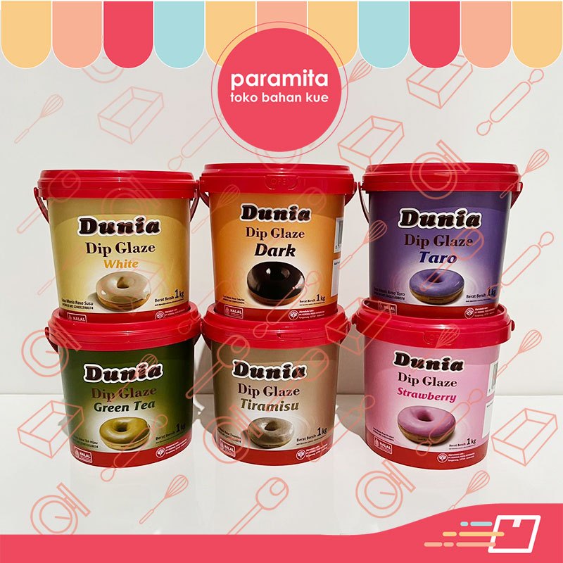 Jual Dunia Dip Glaze ECO 1 Kg Rasa Dark Coklat / Tiramisu / Green Tea ...