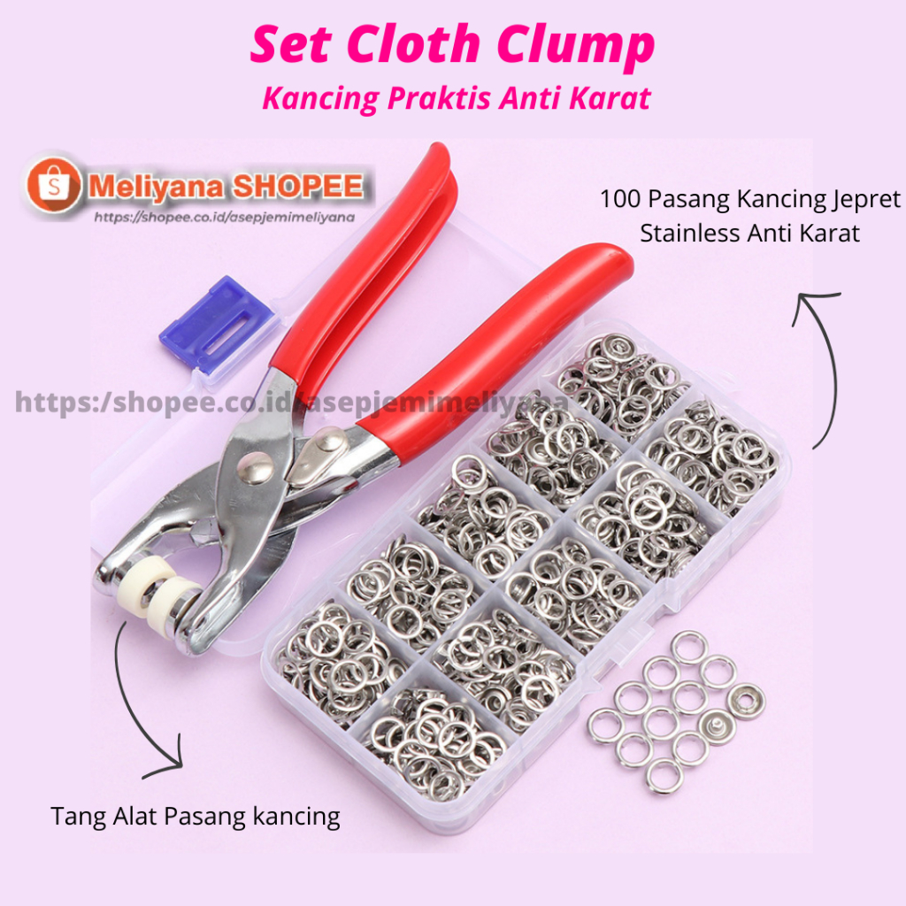 Jual Alat Pasang Kancing Jepret Stainles Anti Karat Snap Button Pilers ...