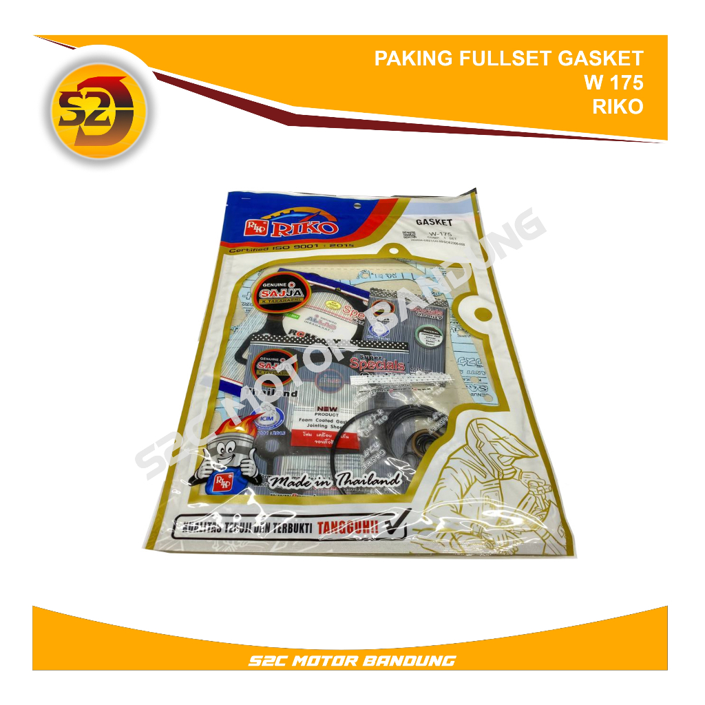 Jual PERPAK FULL SET PACKING PAKING GASKET FULLSET FULSET W 175 MERK RIKO | Shopee Indonesia