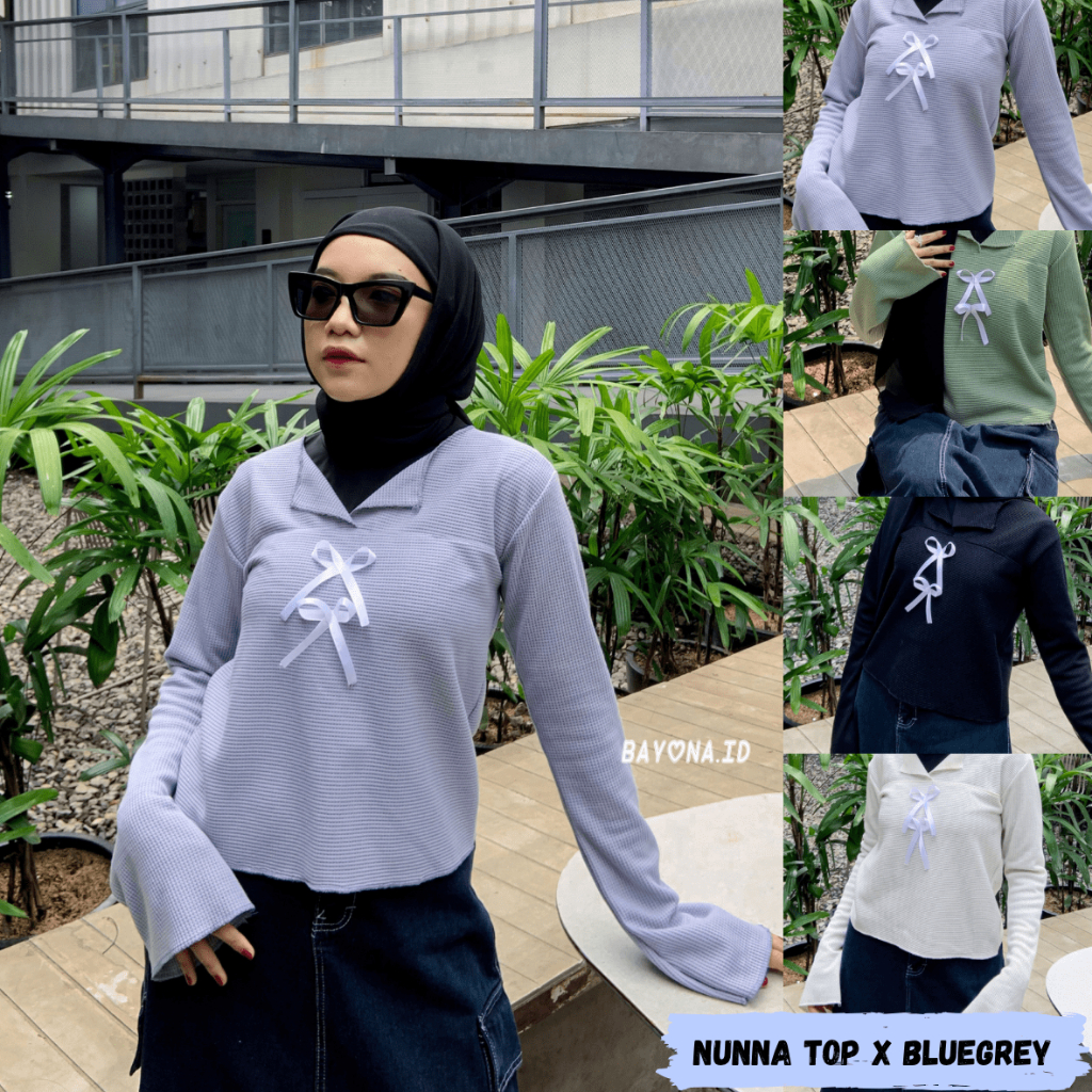 Jual NUNNA TOP korean model best seller pakaian atasan wanita | Shopee ...
