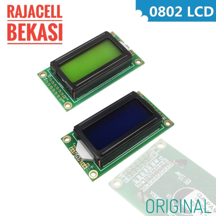 Jual LCD Display 0802 8x2 8char x 2lines for Arduino Attiny ESP8266 ...