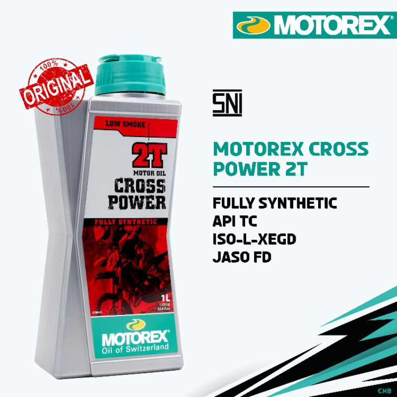 Jual MOTOREX CROSS POWER 2T FULL SYNTHETIC 1L | Shopee Indonesia