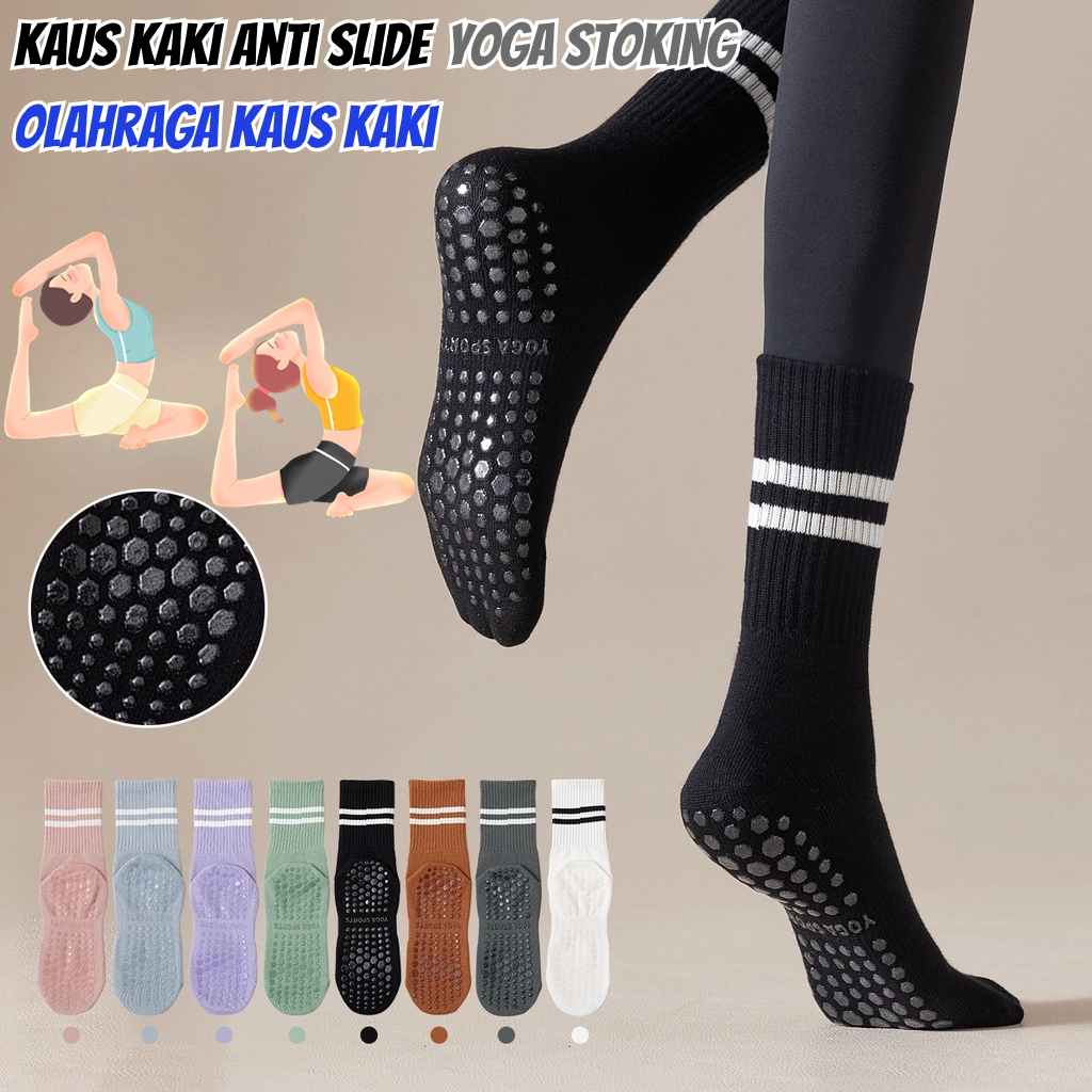 Jual Kaos kaki Olahraga Yoga Socks / Kaos Kaki Yoga Sport Katun Anti ...