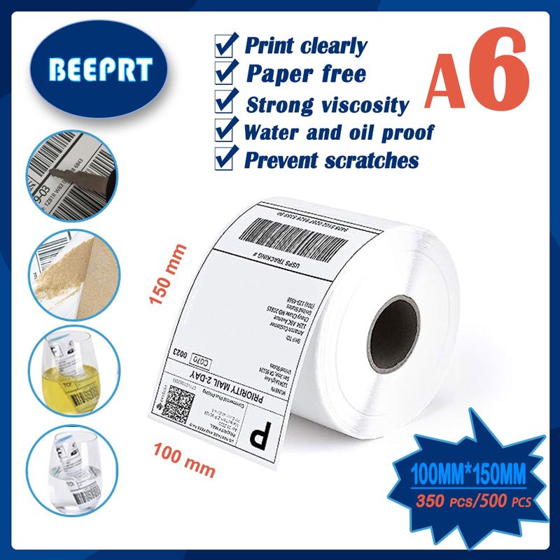 Jual Shopee Thermal Roll Paper for Waybill 100*150mm Express industry ...