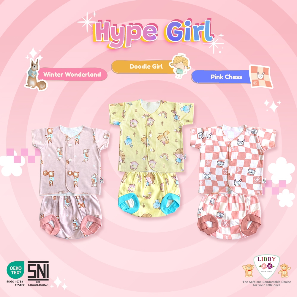 Jual Libby Baby Baju Bayi Setelan Pendek Celana Pop Satuan Size Newborn ...