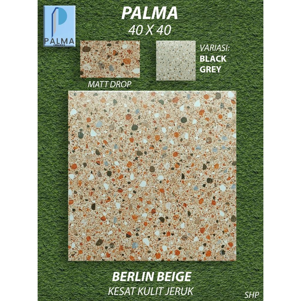 Jual Keramik Lantai Motif 40X40 Palma Berlin Beige Kesat kulit jeruk ...
