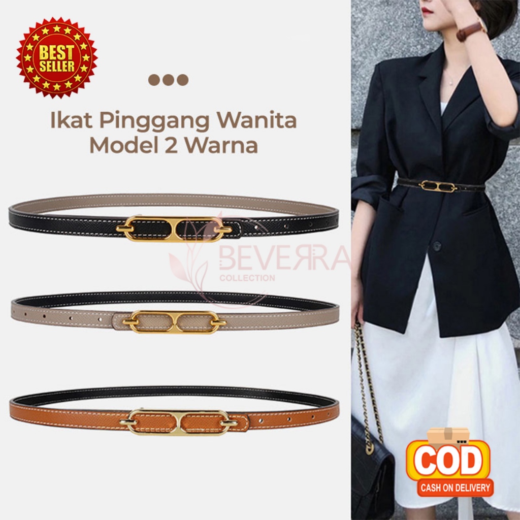 Jual Ikat Pinggang Wanita Belt Kulit Fashion Korea Gesper Sabuk Bolak ...