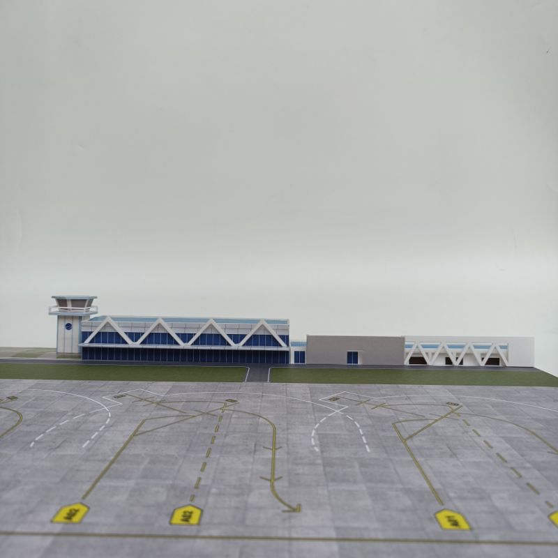 Jual Diecast/Miniatur Terminal Bandara Pesawat Silangit skala 1/400 ...