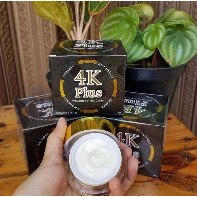 Jual 4K PLUS WHITENING NIGHT CREAM ORIGINAL THAILAND 100% | Shopee ...