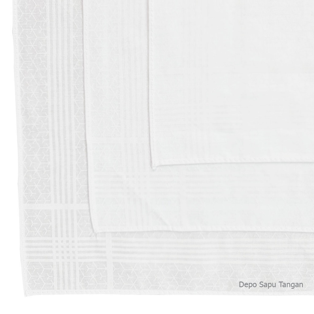 Jual Sapu Tangan Pria / Selampe Pria ( Dasar Putih ) isi 3 | Shopee ...