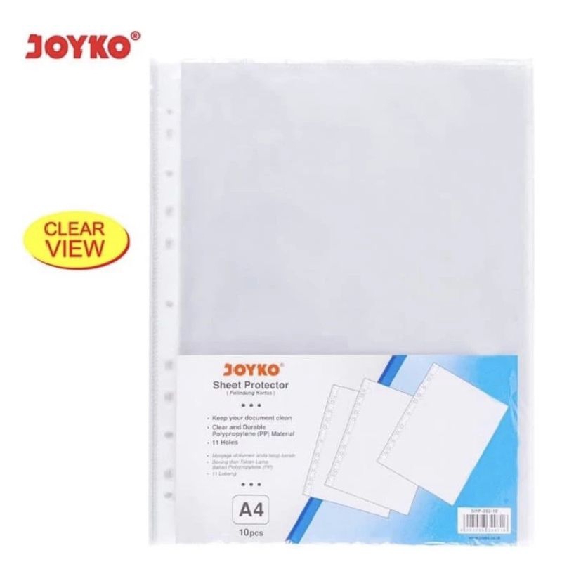 Jual Pp Pocket/Sheet Protector A4,f4 Joyko ( 1bks/10sheet ) | Shopee Indonesia