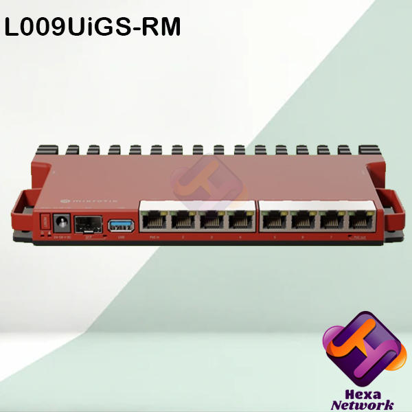 Jual Mikrotik L009UiGS-RM | Router 1 sfp 2.5G 8 port Gigabit support ...