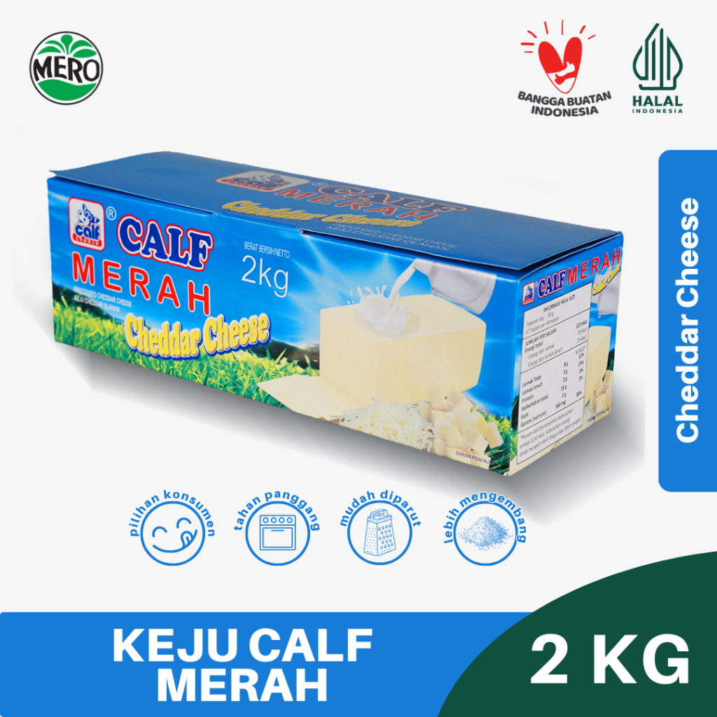 Jual Calf Merah Cheddar Cheese 2 kg | Shopee Indonesia