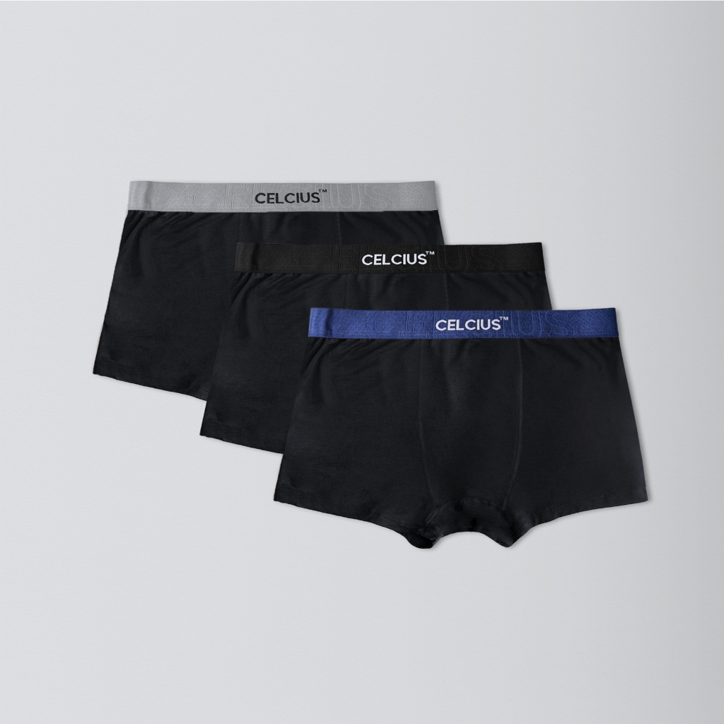 Jual CELCIUS Underwear Boxer Briefs 1 Pack isi 3 pcs I31000179C Hitam ...