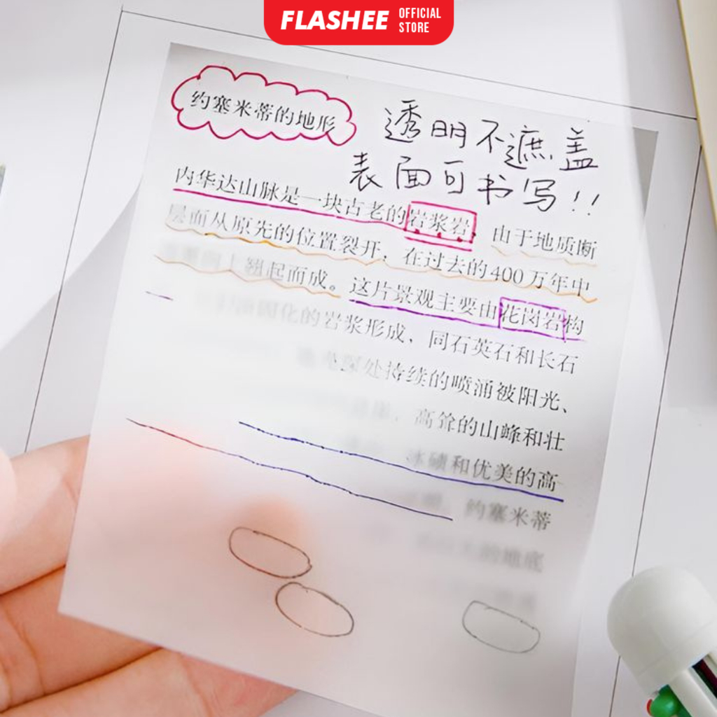 Jual Flashee Sticky Notes Transparan 50 Lembar Sticky Memo Bening ...