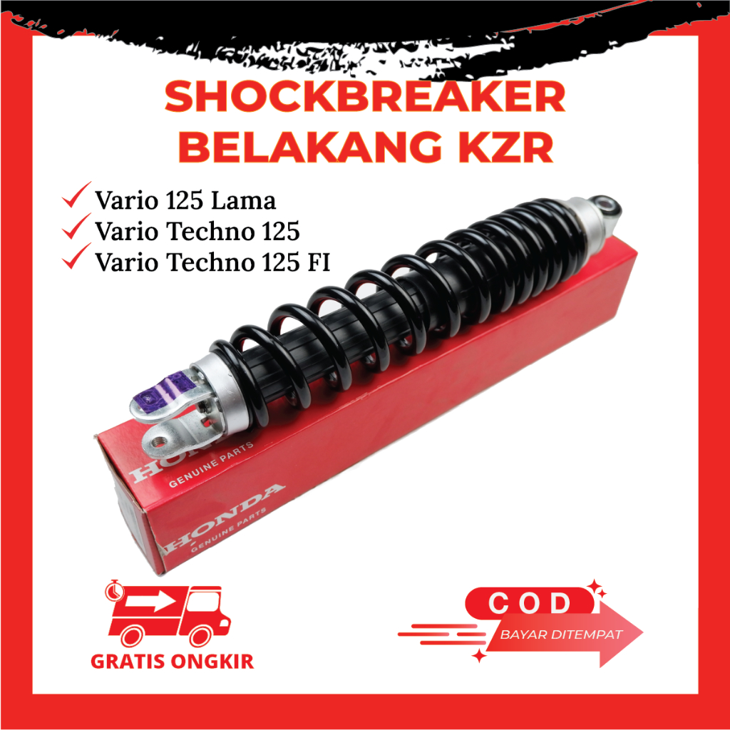 Jual Shockbreaker Belakang Honda Vario 125 - Shock Belakang Vario 125 OLD Techno Kode KZR ...