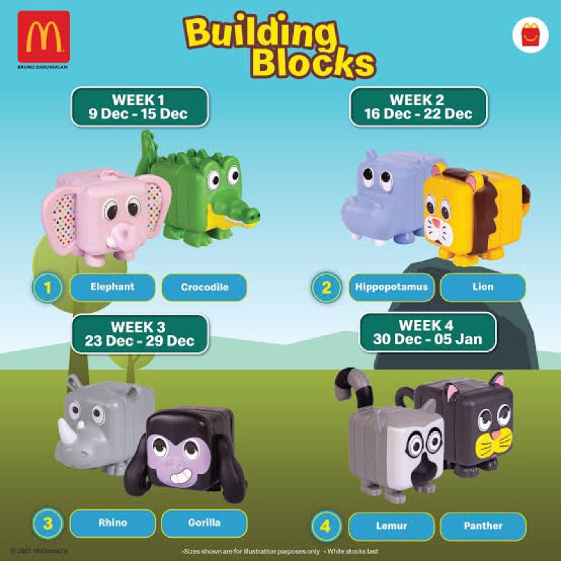 Jual Mainan Brick Lego Figure Building Blocks (Hadiah Happy Meal ...
