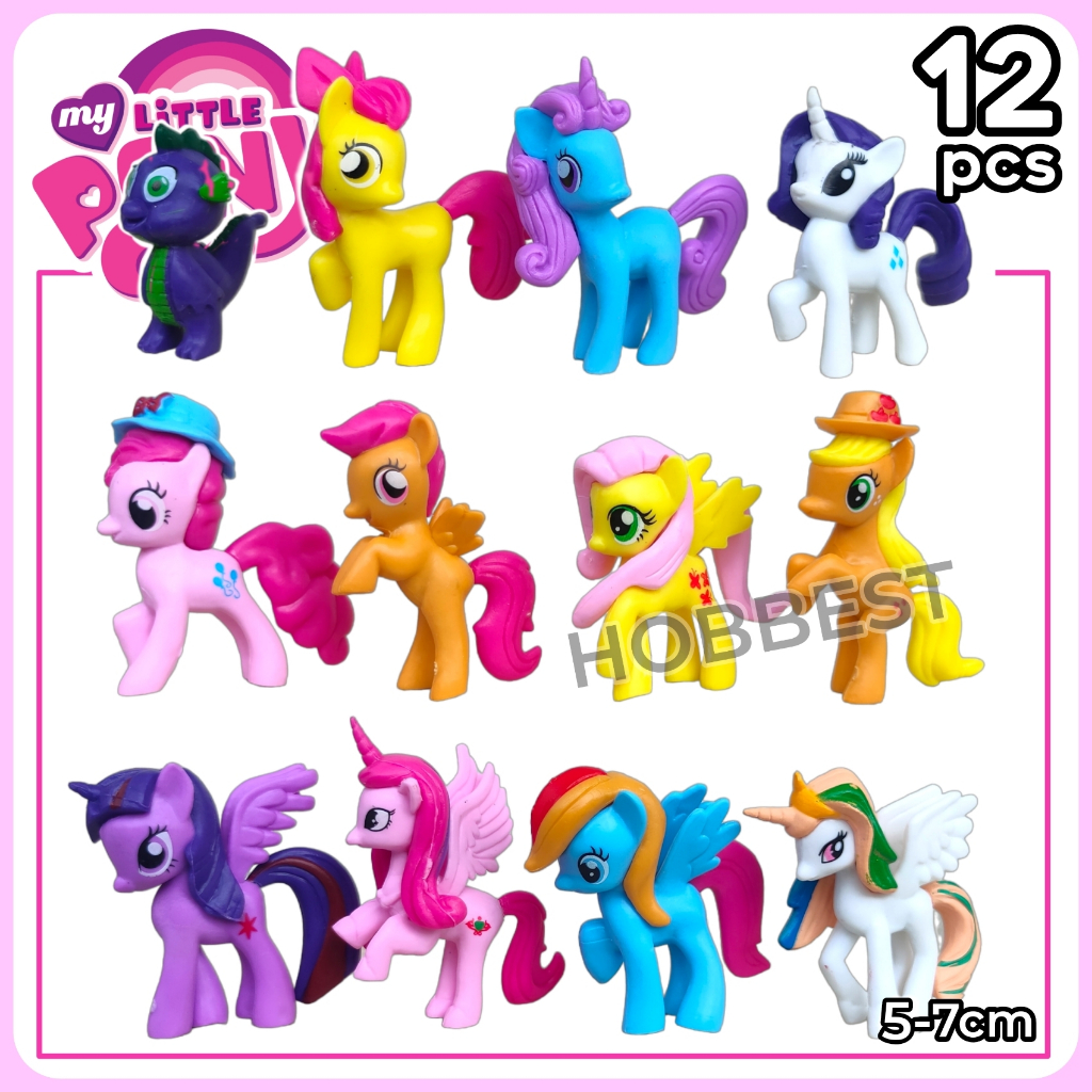 Jual Action Figure MY LITTLE PONY set isi 12 pcs - Miniatur Topper Kue ...