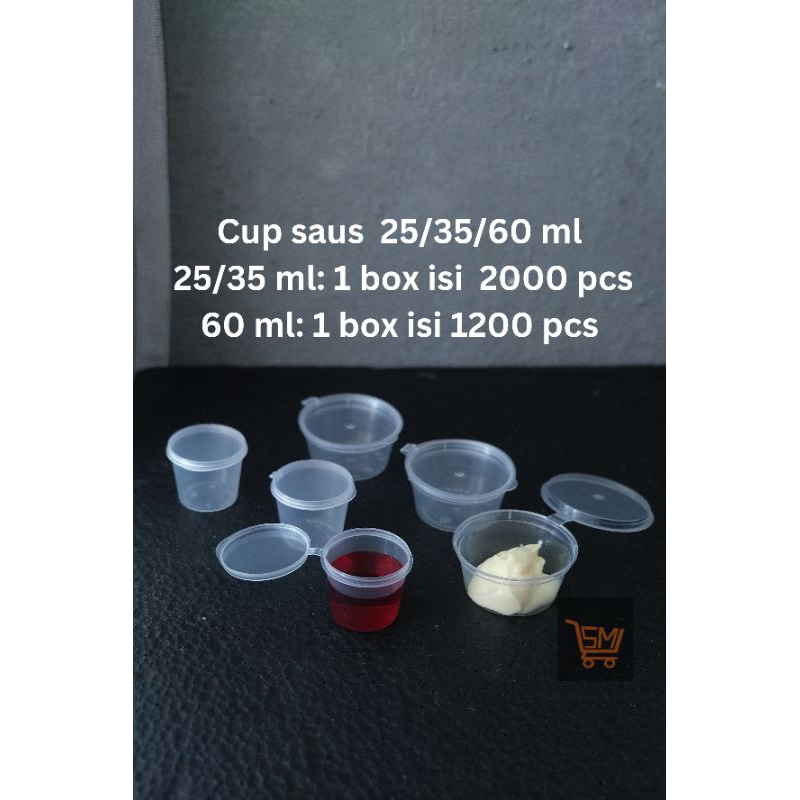 Jual GROSIR Thinwall Cup Saus ukuran 25/35/60 ml merk KLIR. (kemasan ...