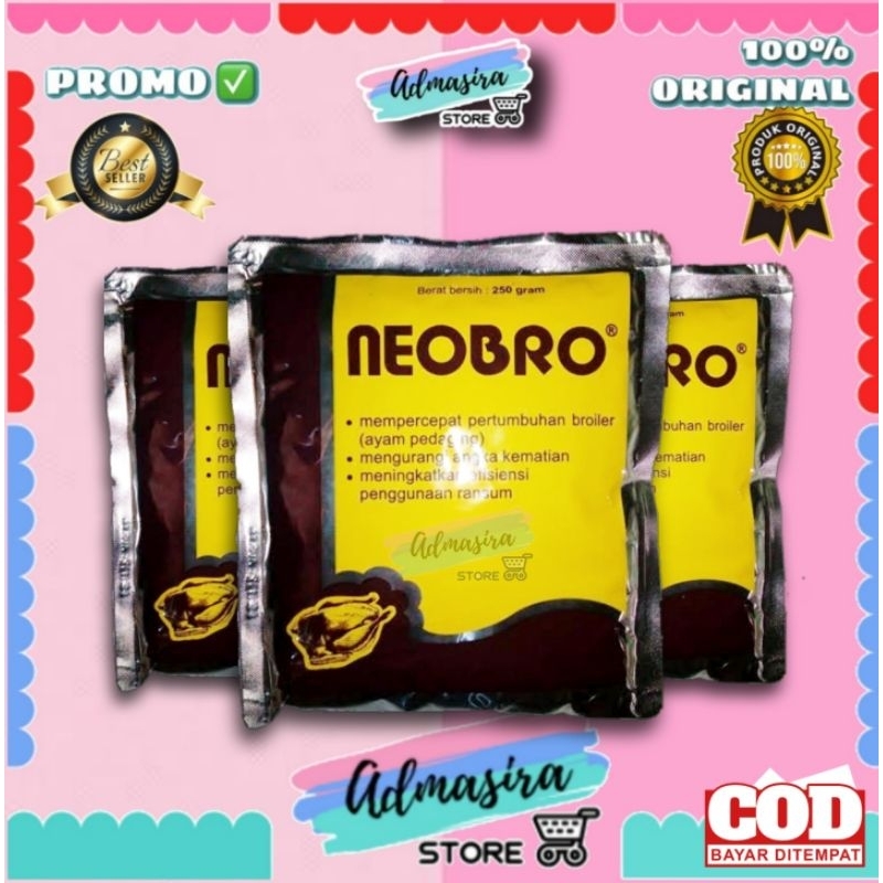 Jual NEOBRO 250 gram Vitamin penambah berat penggemuk Ayam | Shopee ...