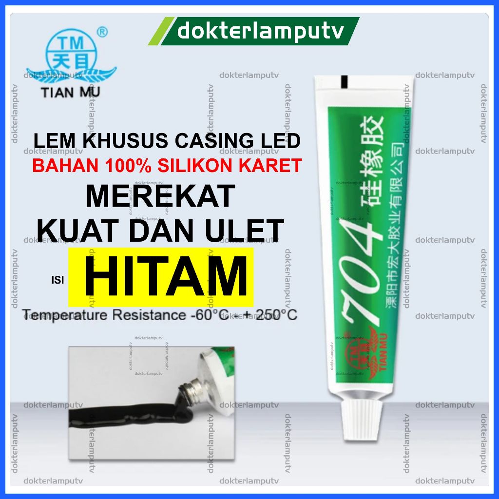 Jual TIANMU 704 ISI HITAM 100% SILIKON MURNI tian mu | Shopee Indonesia